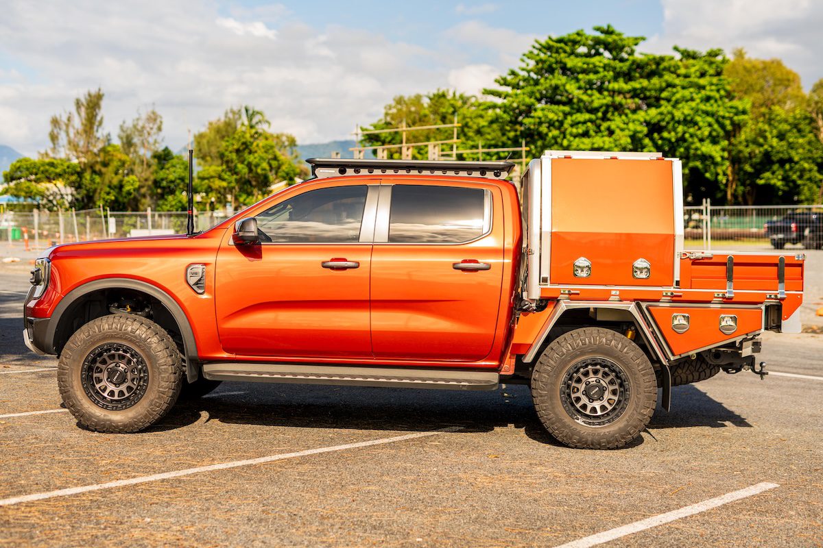 Ash's Ford Ranger Sport with Elite Tray and Deluxe Dog Pod Half Canopy ...